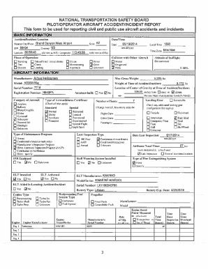 Fillable Online Ntsb Aircraft Accident Report Fax Email Print - pdfFiller