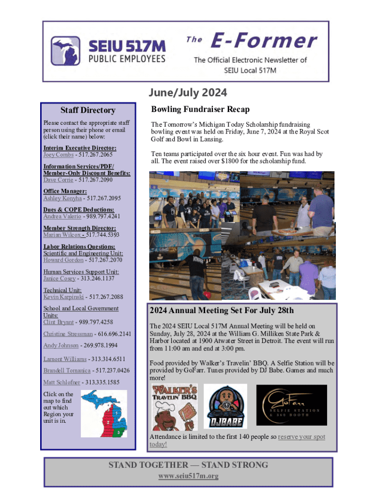 Fillable Online June/july 2024 Seiu Local 517m Update Fax Email Print ...