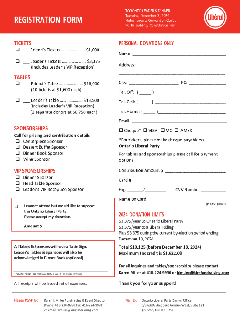 Fillable Online AFTER AUG 2 OLP Leaders Dinner - Registration Form.docx ...