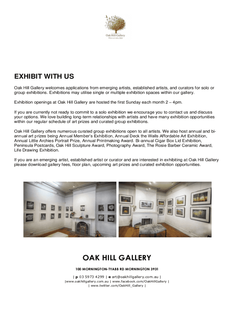 Fillable Online Exhibition Submission Forms Fax Email Print - pdfFiller