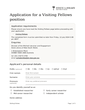 Application for a Visiting Fellows position. Visiting Scholar Doc ...