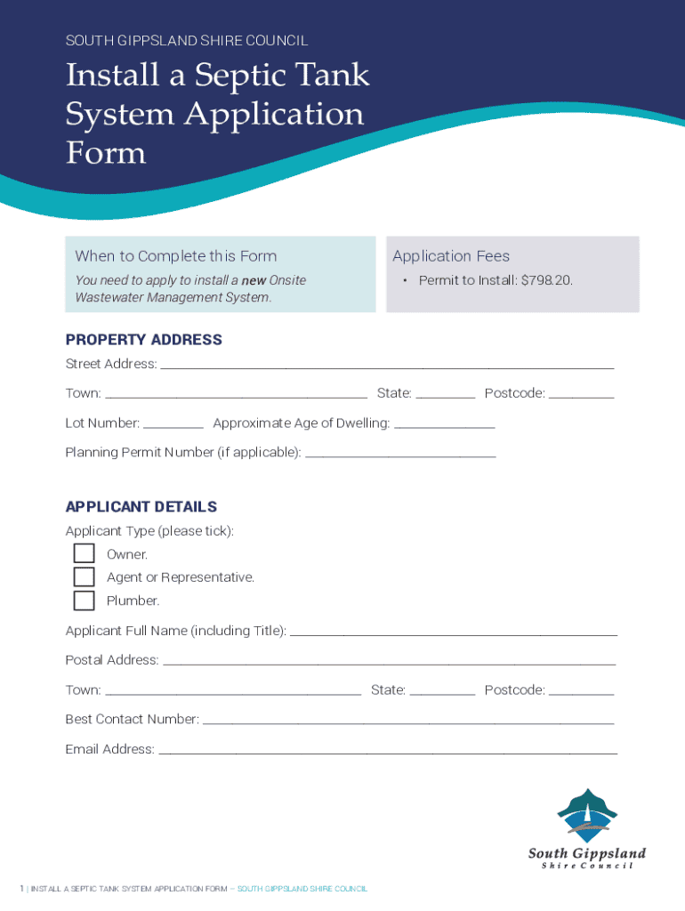 Fillable Online Septic/Waste Water Forms, Links and References Fax ...