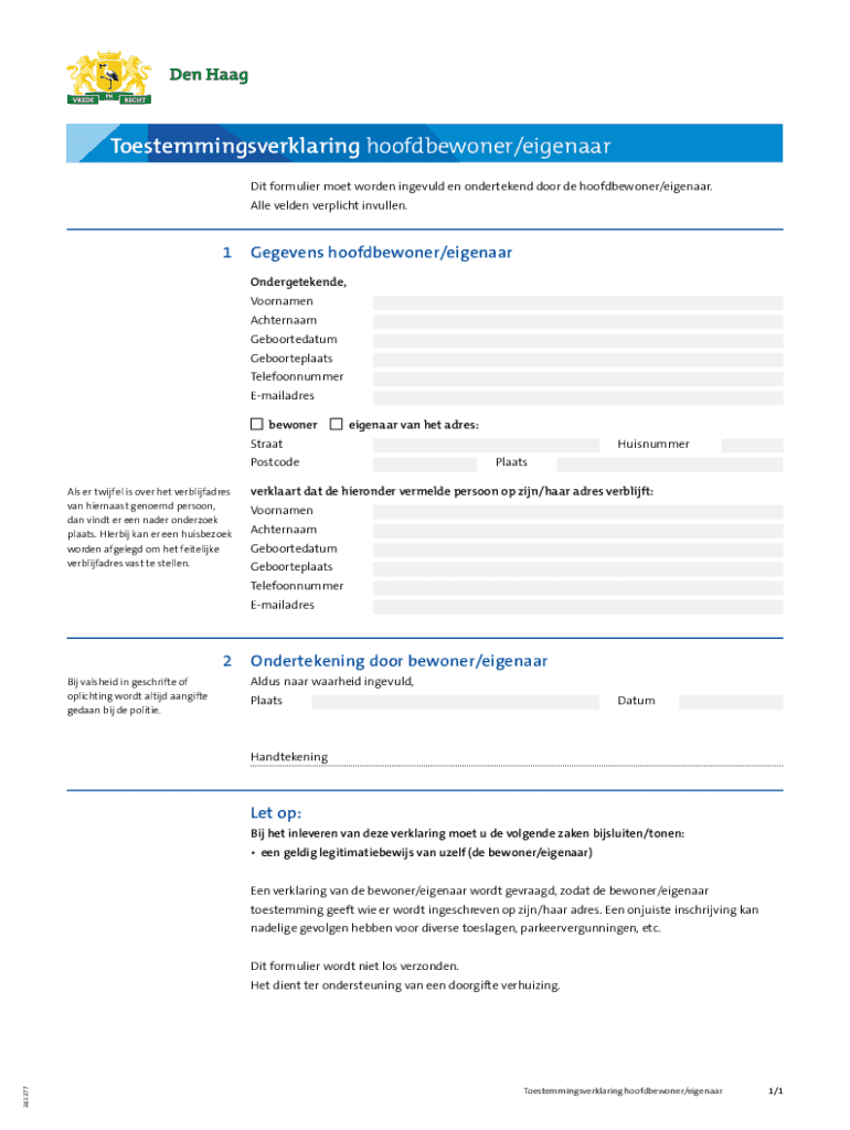 In te vullen online Dit formulier moet worden ingevuld en ondertekend ...