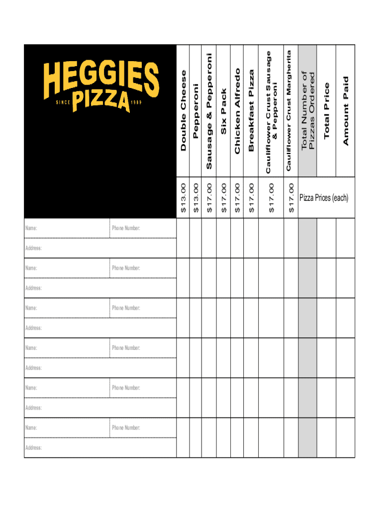 Fillable Online Large Size Order Form Fax Email Print - pdfFiller