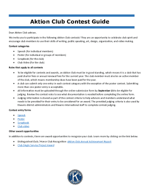 Fillable Online Aktion Club Contest Participation Guide Fax Email Print ...