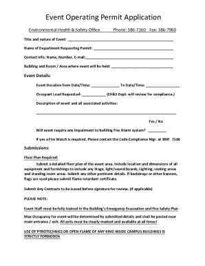 Fillable Online Event Operating Permit Application Fax Email Print ...
