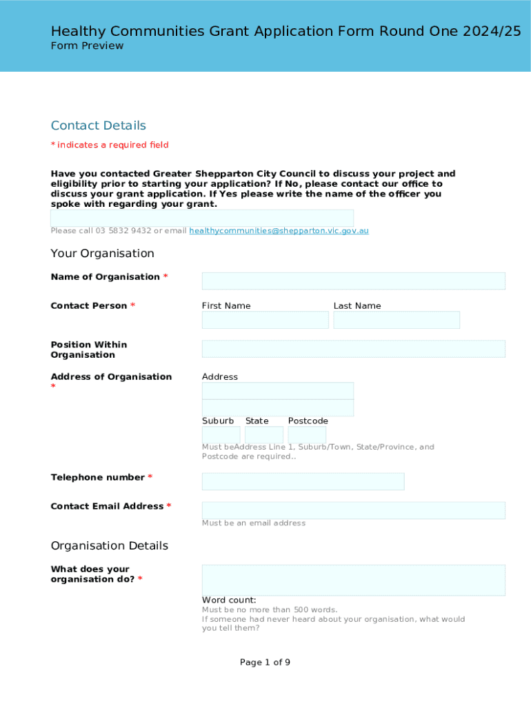 Fillable Online Minor and Major Event Grant Application Form 2024/25 ...