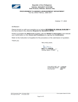 Fillable Online Request for Quotation for Broadband Internet ...