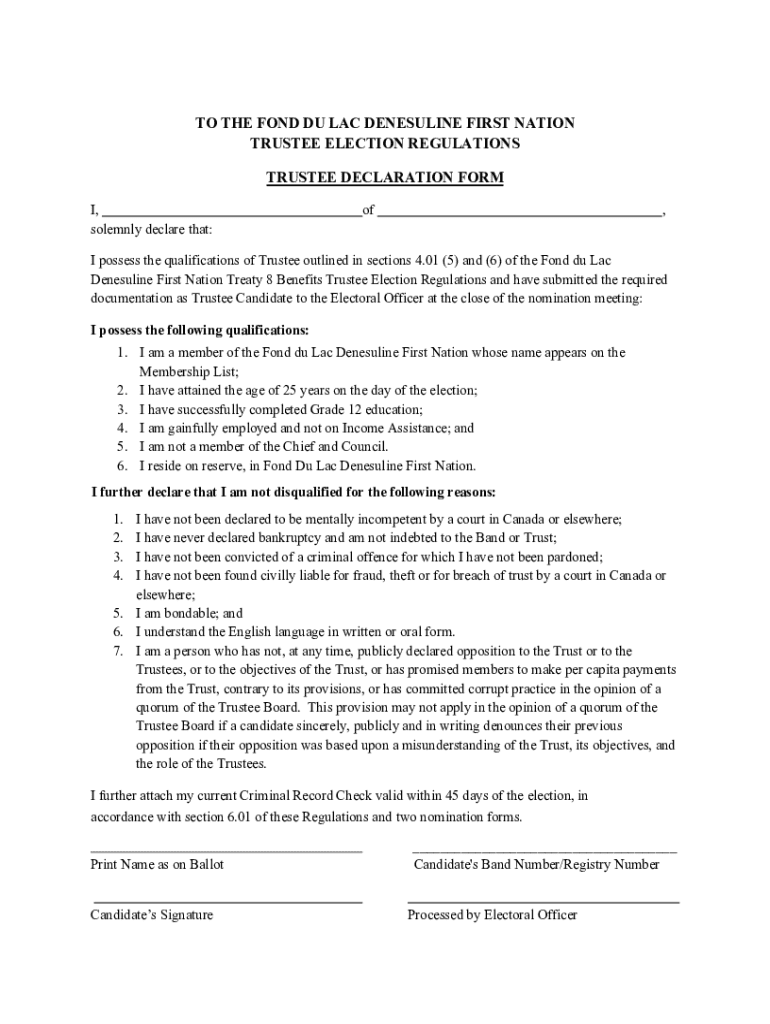 Fillable Online Trustee Election Regulations Fax Email Print - pdfFiller
