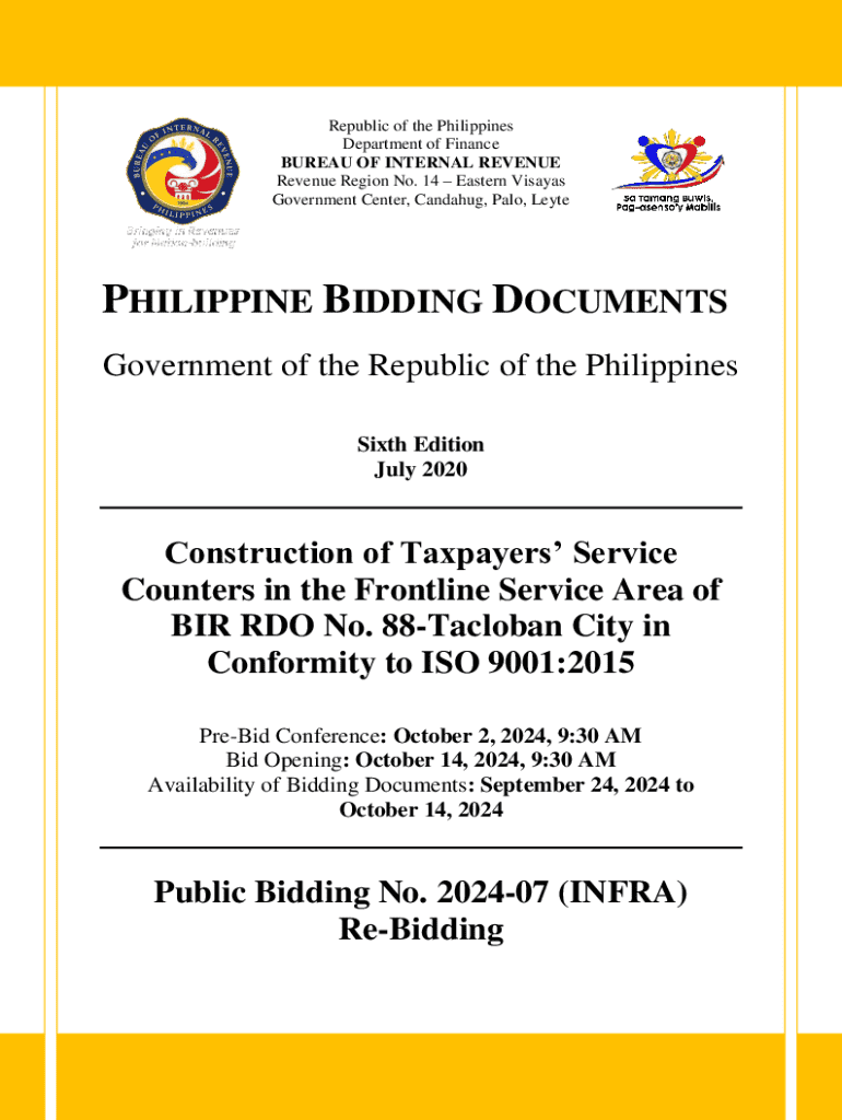 Fillable Online Construction of Taxpayers’ Service Counters in Bir Rdo ...