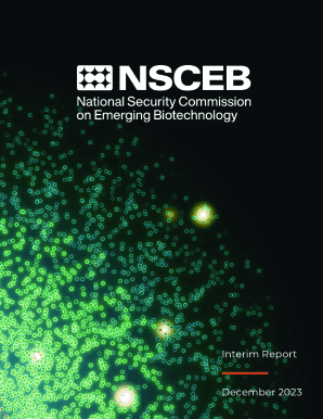 Fillable Online National Security Commission on Emerging Biotechnology | Interim Report Fax ...