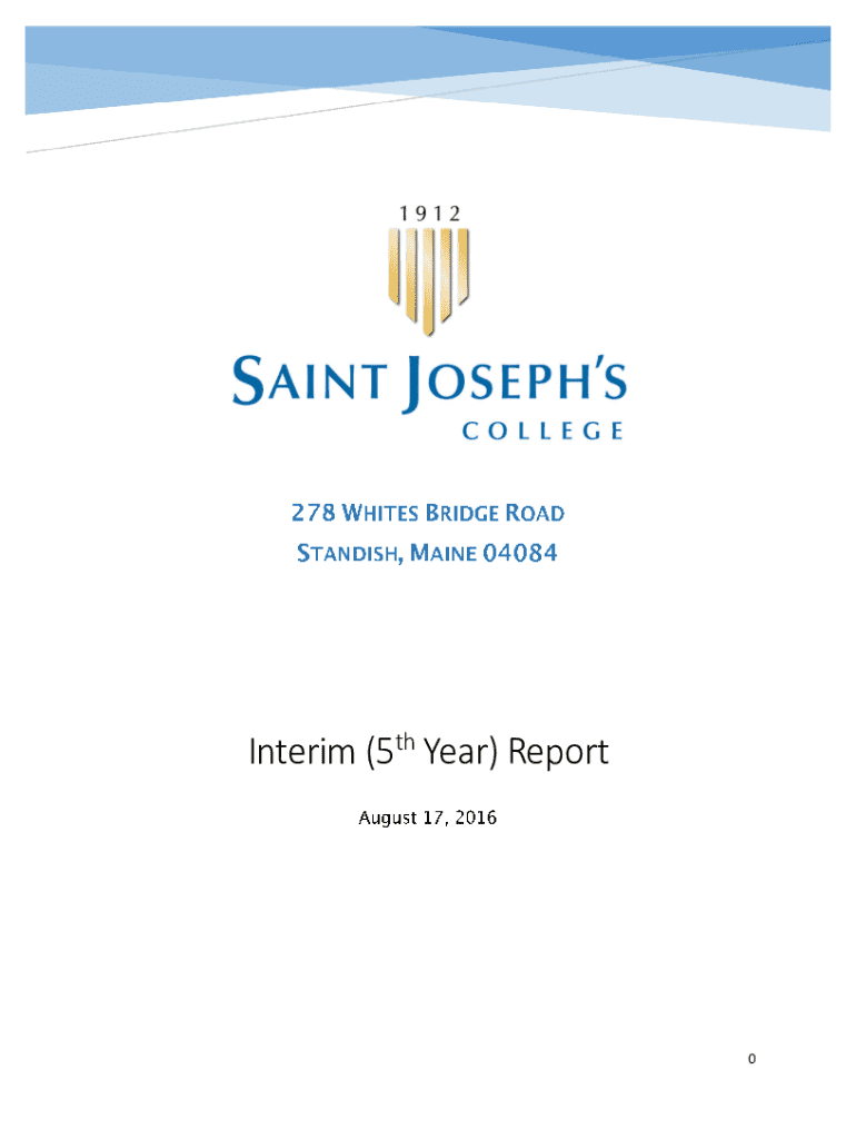 Fillable Online Interim (5th Year) Report Fax Email Print - pdfFiller