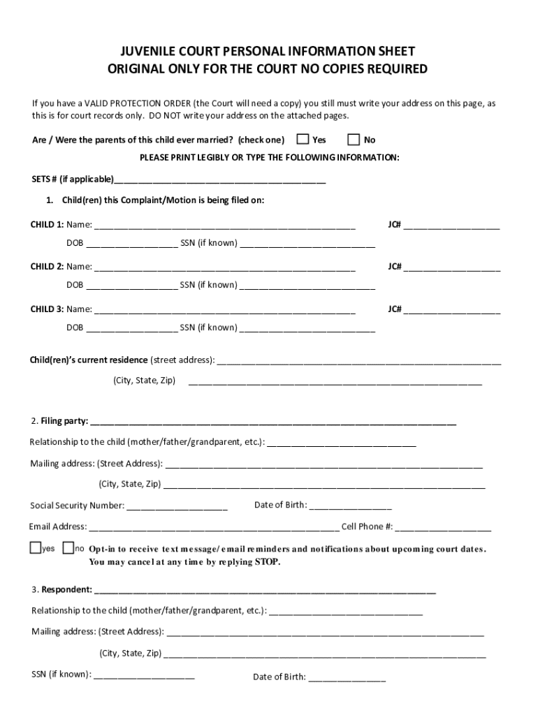 Fillable Online CHILD 1: Name: Fax Email Print - pdfFiller