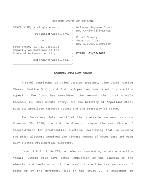 Fillable Online Amended Decision Order - Arizona Supreme Court Fax ...