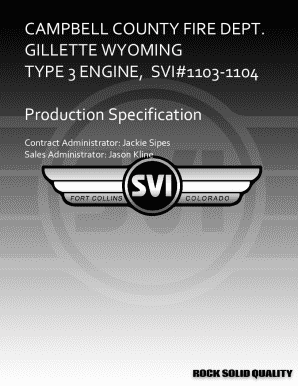 Fillable Online Production Specification for Type 3 Engine Svi #1103 ...