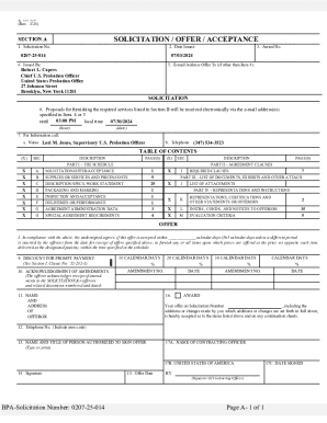 Fillable Online Solicitation / Offer / Acceptance Fax Email Print - pdfFiller