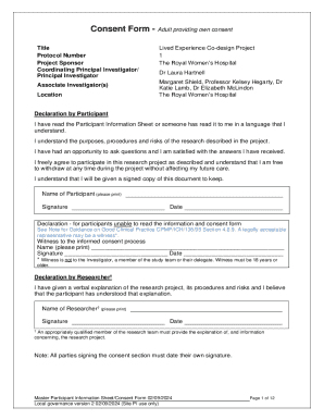 Fillable Online Consent Form - Adult Providing Own Consent Fax Email ...