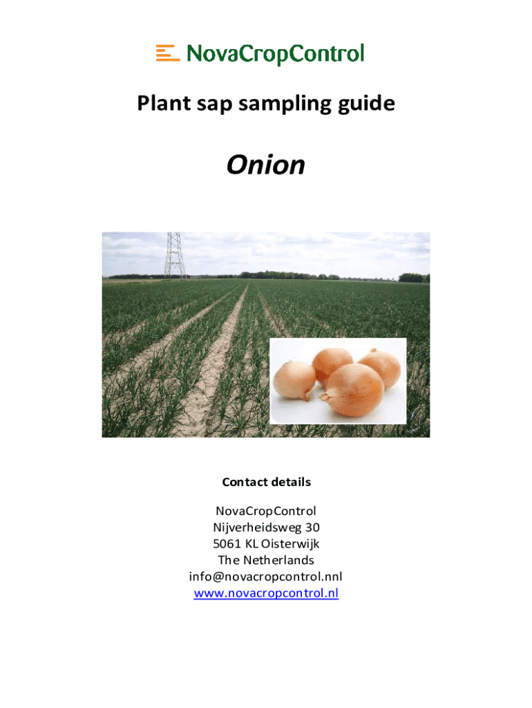 Fillable Online Onion Plant Sap Sampling Guide Fax Email Print - pdfFiller