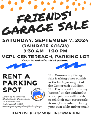 Fillable Online Friends' Garage Sale - Registration Fax Email Print ...