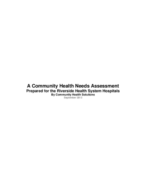 Fillable Online Community Health Needs Assessment for Riverside Health System Fax Email Print ...