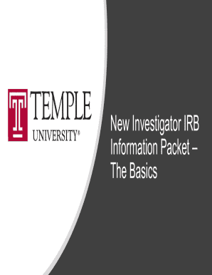 Fillable Online the Basics of Irb Submissions Fax Email Print - pdfFiller