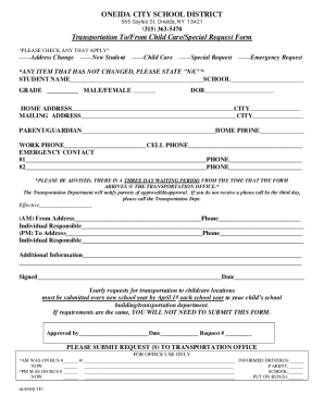 Fillable Online Transportation Request Form Fax Email Print - pdfFiller