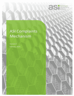 Fillable Online Asi Complaints Mechanism Guidelines Fax Email Print ...