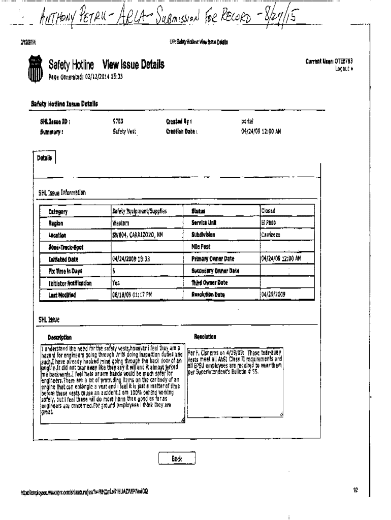 Fillable Online Safety Equipment Compliance Issues Fax Email Print ...