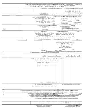 Sf 1449 Solicitation/contract/order for Commercial Items Doc Template ...
