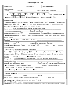 Fillable Online Vehicle Inspection Report Fax Email Print - pdfFiller