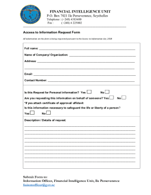 Fillable Online Access to Information Request Form Fax Email Print - pdfFiller
