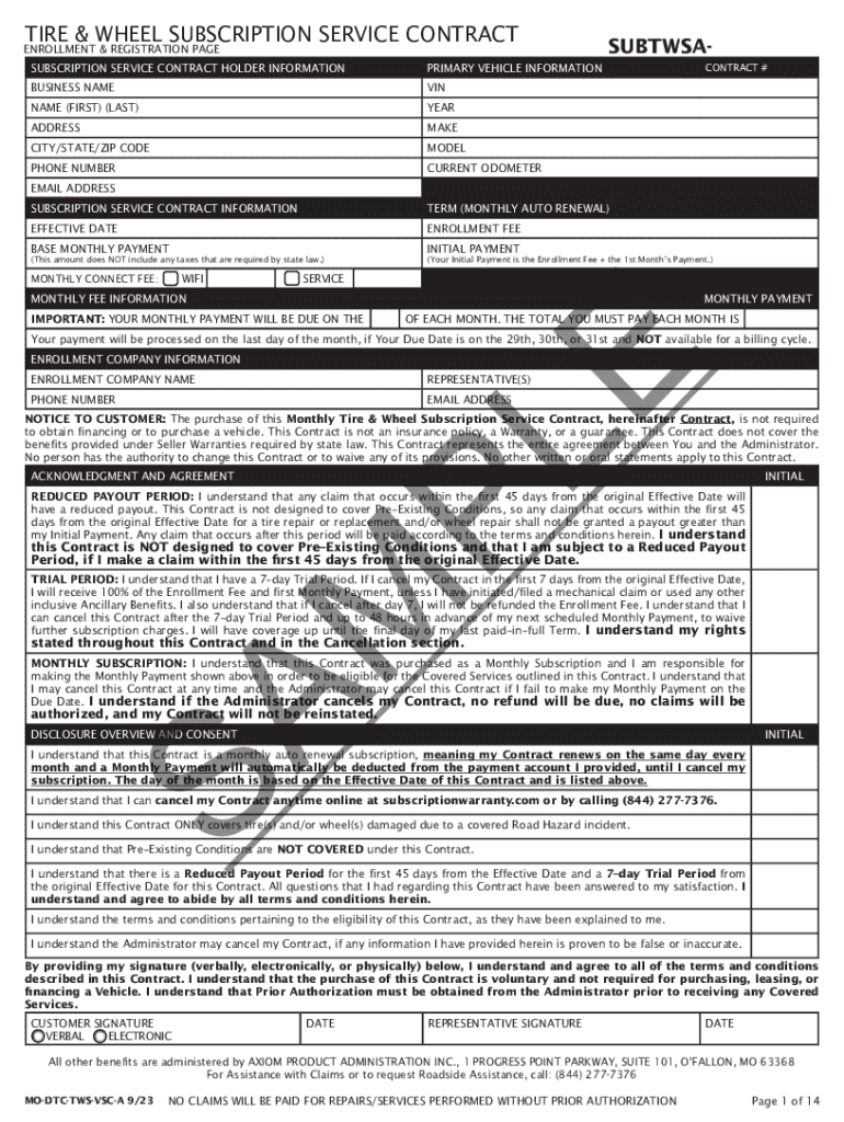 Fillable Online Sample-Tire-and-Wheel-Contract. ... Fax Email Print ...