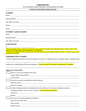 Fillable Online Clients’ Security Fund Claim Form Instructions Fax ...