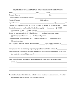 Fillable Online Request for Single Crystal X-ray Structure ...