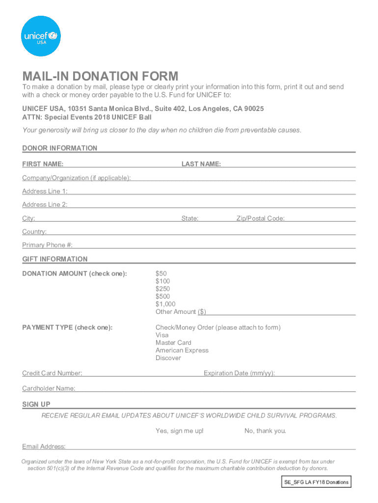 Fillable Online Fillable Online MAIL-IN DONATION FORM - charityinternational. ... Fax Email ...