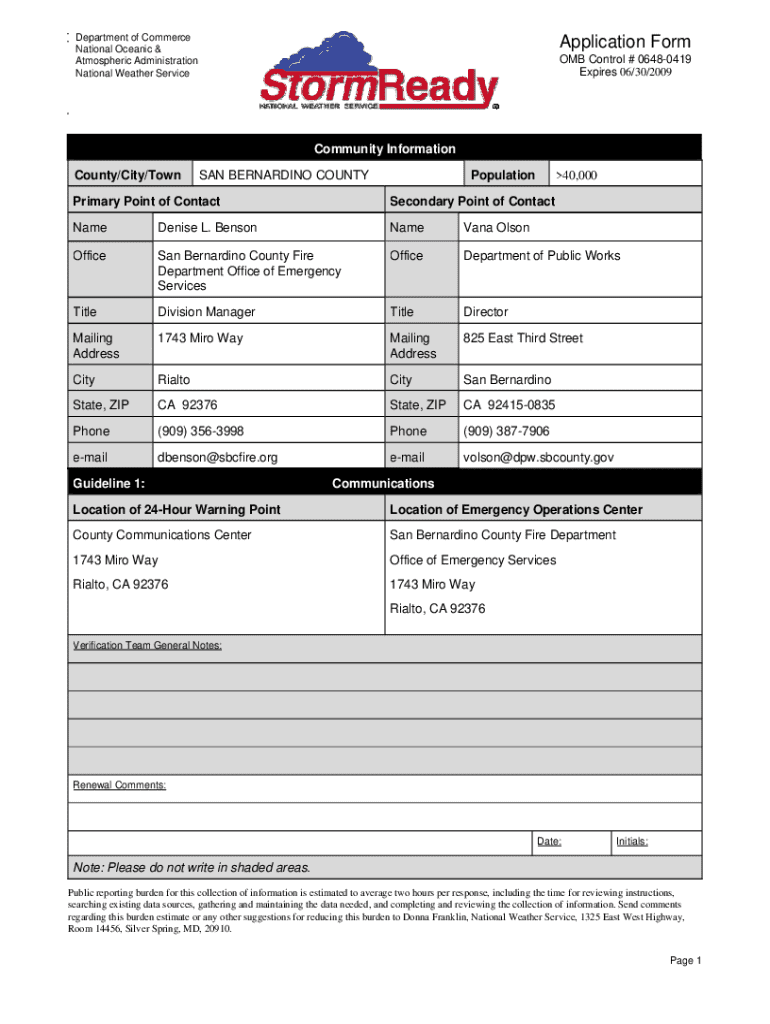 Fillable Online Application for Emergency Services Preparedness Fax ...