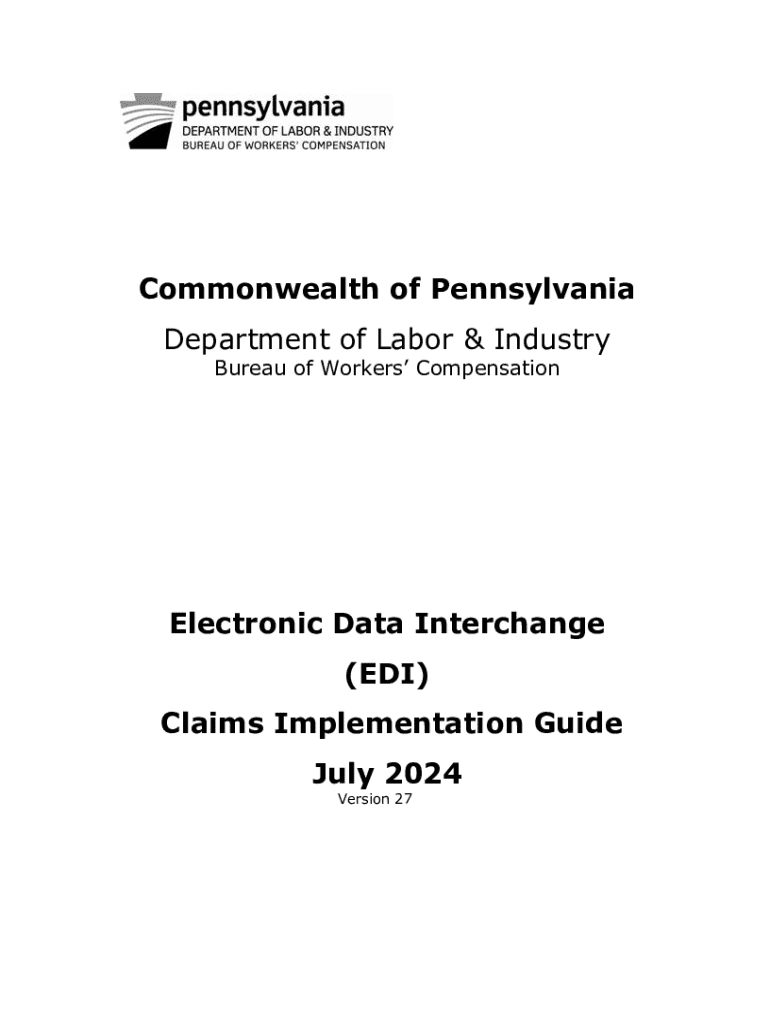 Fillable Online Electronic Data Interchange Claims Implementation Guide ...