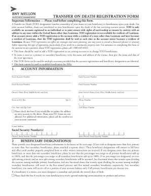 Fillable Online Transfer on Death Registration Fax Email Print - pdfFiller