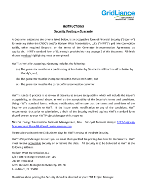 Fillable Online Security Posting – Guaranty Fax Email Print - pdfFiller