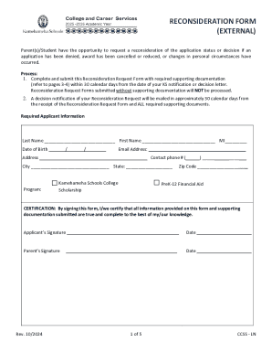 Fillable Online Reconsideration Form (external) Fax Email Print - pdfFiller