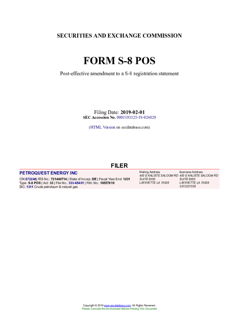 Fillable Online Post-effective Amendment to a S-8 Registration Statement Fax Email Print - pdfFiller