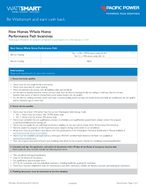 Fillable Online Wattsmart Incentives for New Homes Fax Email Print - pdfFiller