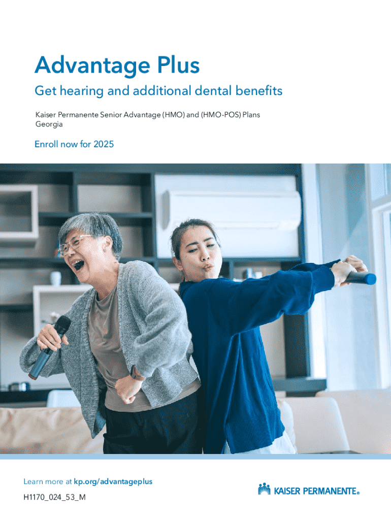 Fillable Online Kaiser Permanente Senior Advantage Advantage Plus Fax ...