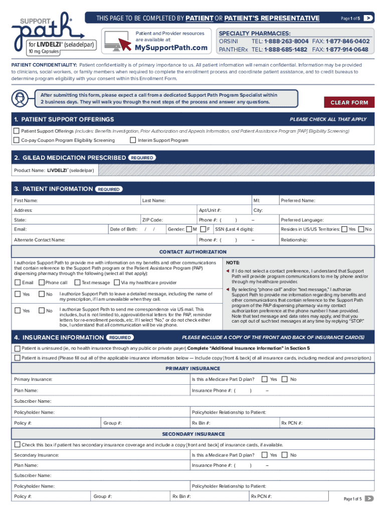 Fillable Online Livdelzi® Patient Enrollment Fax Email Print - pdfFiller
