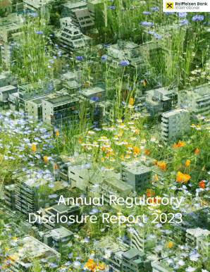 Fillable Online Annual Regulatory Disclosure Report 2023 Fax Email ...