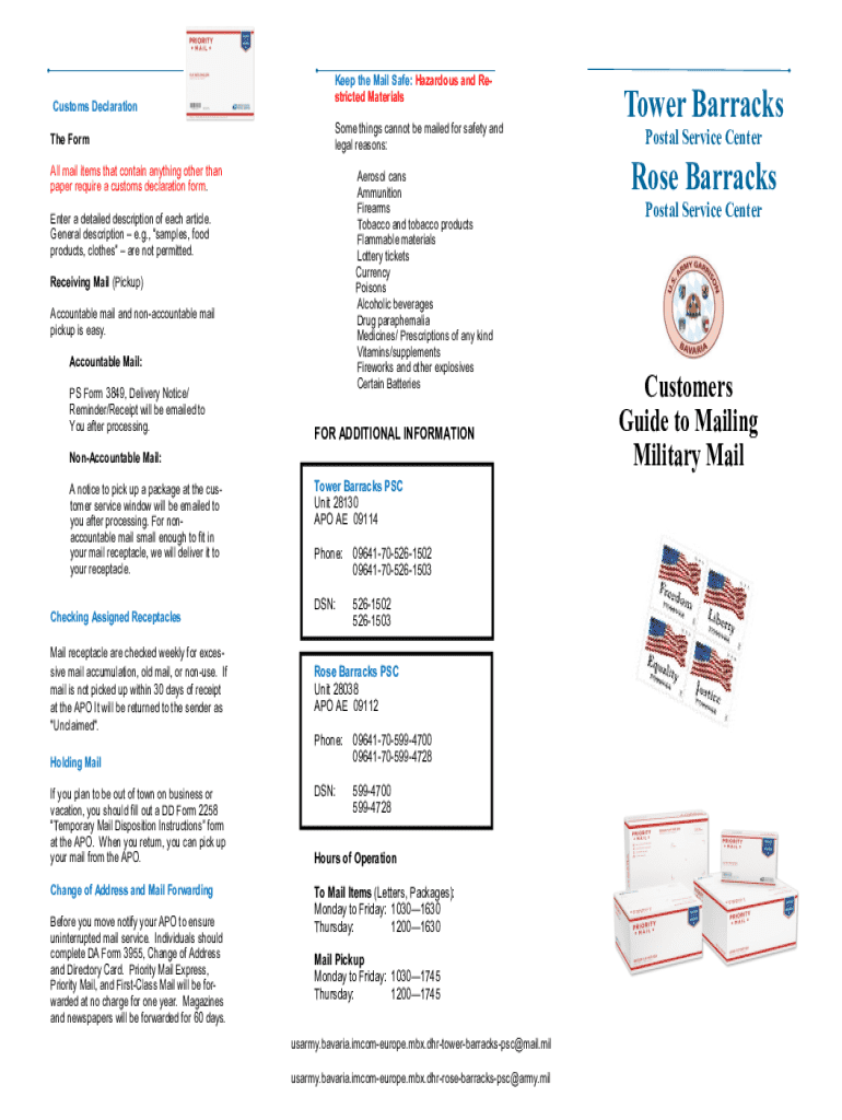 Fillable Online Customs Declaration for Mailing Hazardous and ...