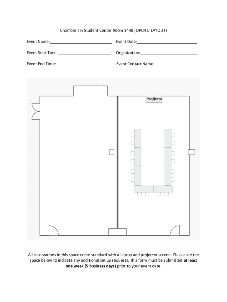 Fillable Online Chamberlain Student Center & Campus ActivitiesHome is ...