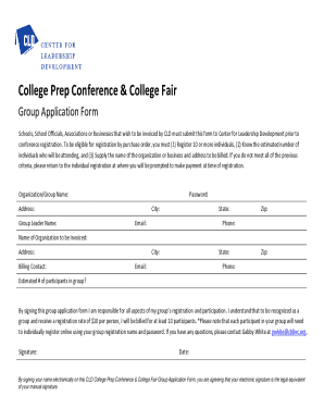 Fillable Online College Prep Conference & College Fair Fax Email Print - pdfFiller