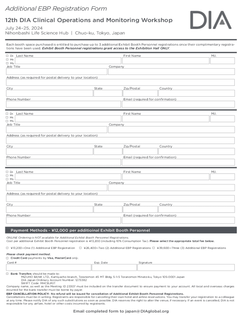 Fillable Online 12th Dia Clinical Operations and Monitoring Workshop Fax Email Print - pdfFiller