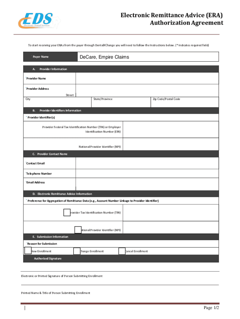 Fillable Online Decare, Empire Era Enrollment Fax Email Print - pdfFiller